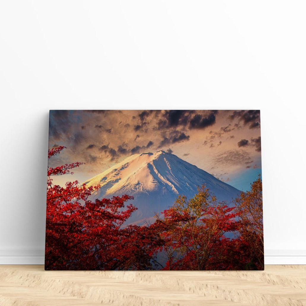 Mount Fuji Cherry Blossom Canvas Print - Mount Fuji Canvas Art Canada | Wall Nostalgia