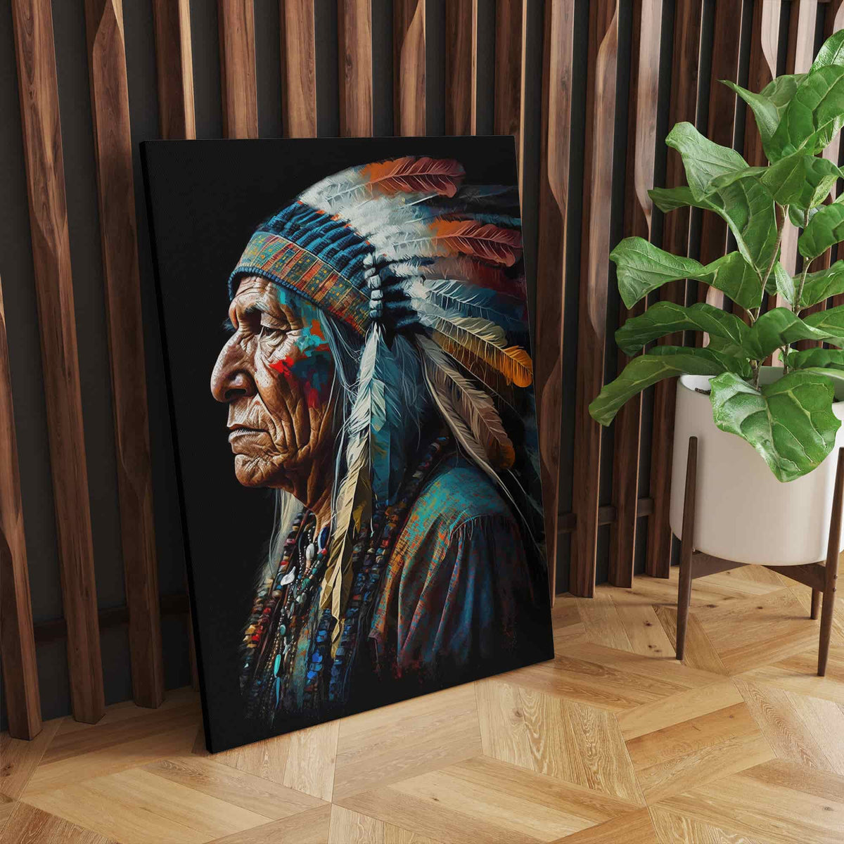 Native American Chief Canvas Print - Native Canvas Art Prints Canada ...