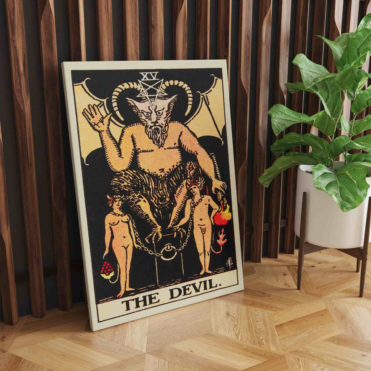 The Devil Tarot Card Canvas Print - Devil Tarot Card Canvas Art Canada ...