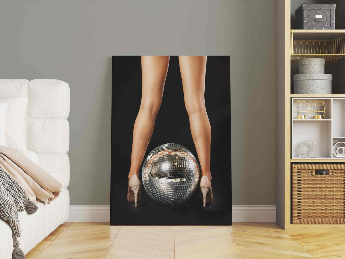 Disco Ball Legs Canvas Print - Party Canvas Fashion Art Print Canada ...