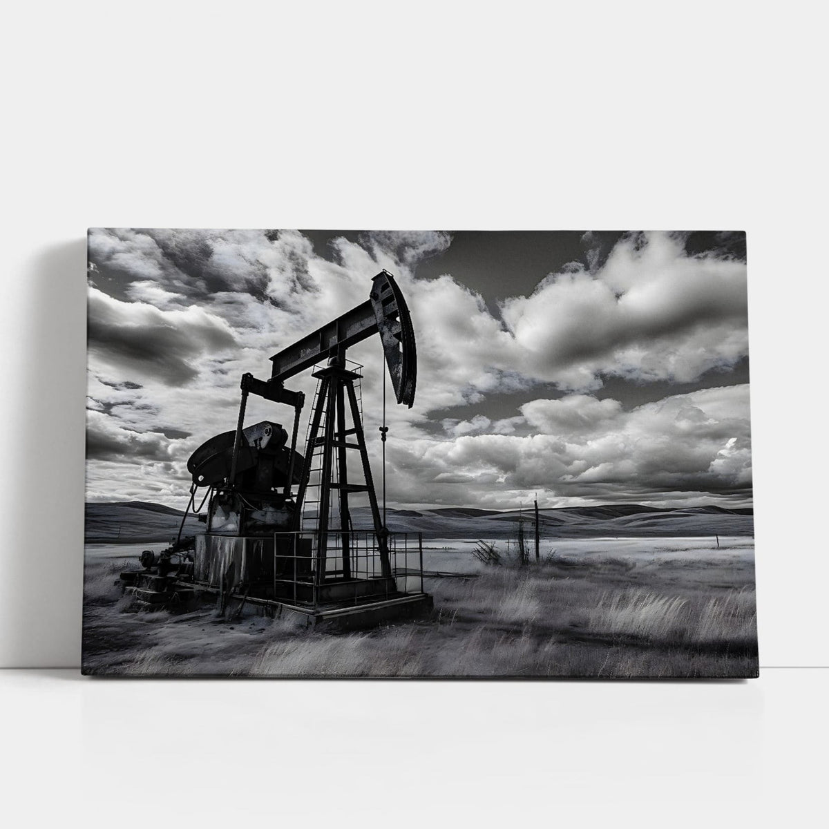 Oil Rig Canvas Art Print, Oil and Gas Canvas Print Canada, Oil Rig Art ...