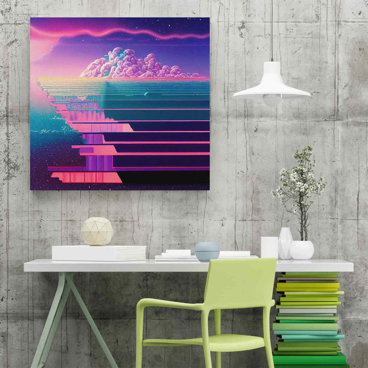 Dreams of Color Synthwave Canvas Print - Canvas Art Prints Canada ...
