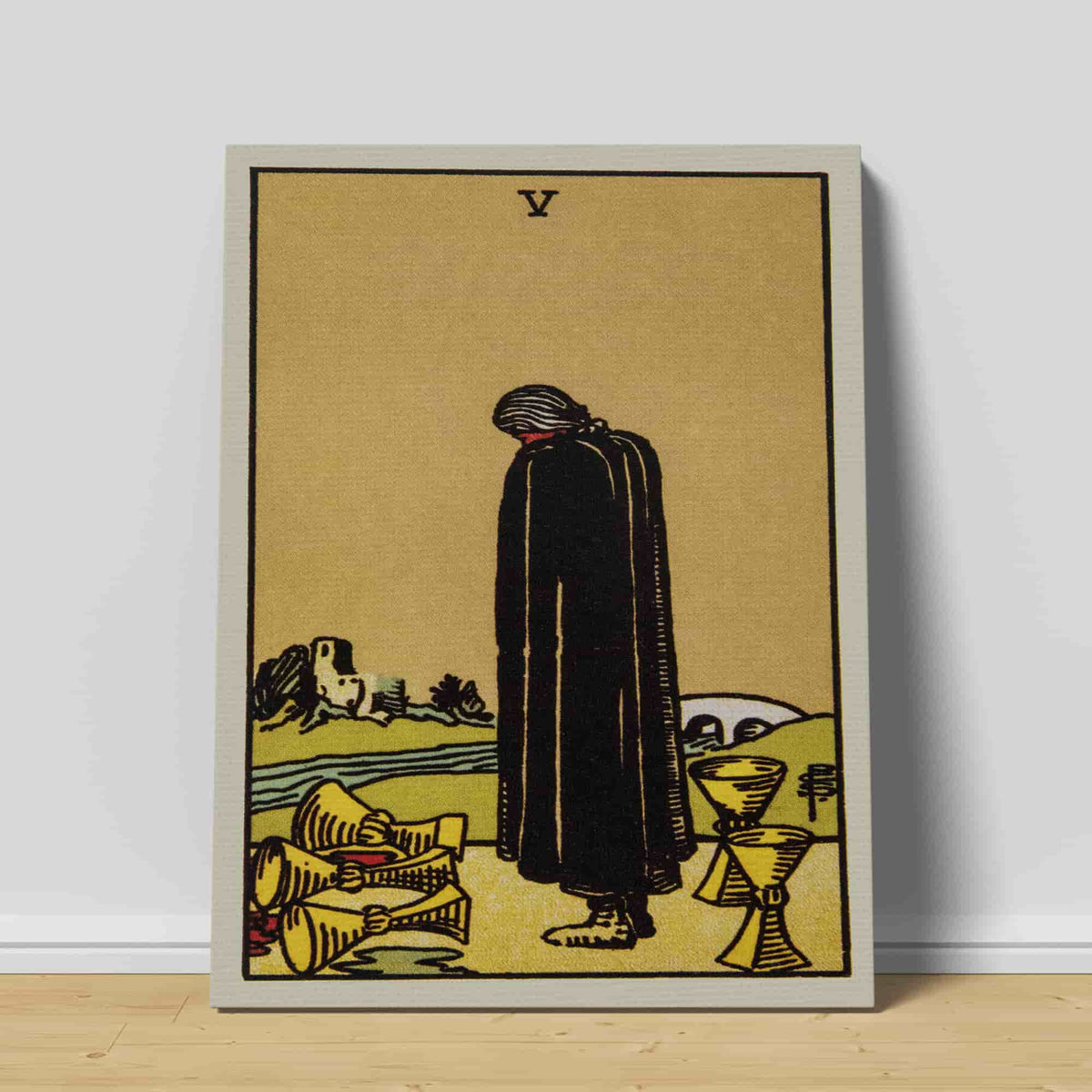 Five of Cups Tarot Art Print - Tarot Card Canvas Art Prints Canada ...