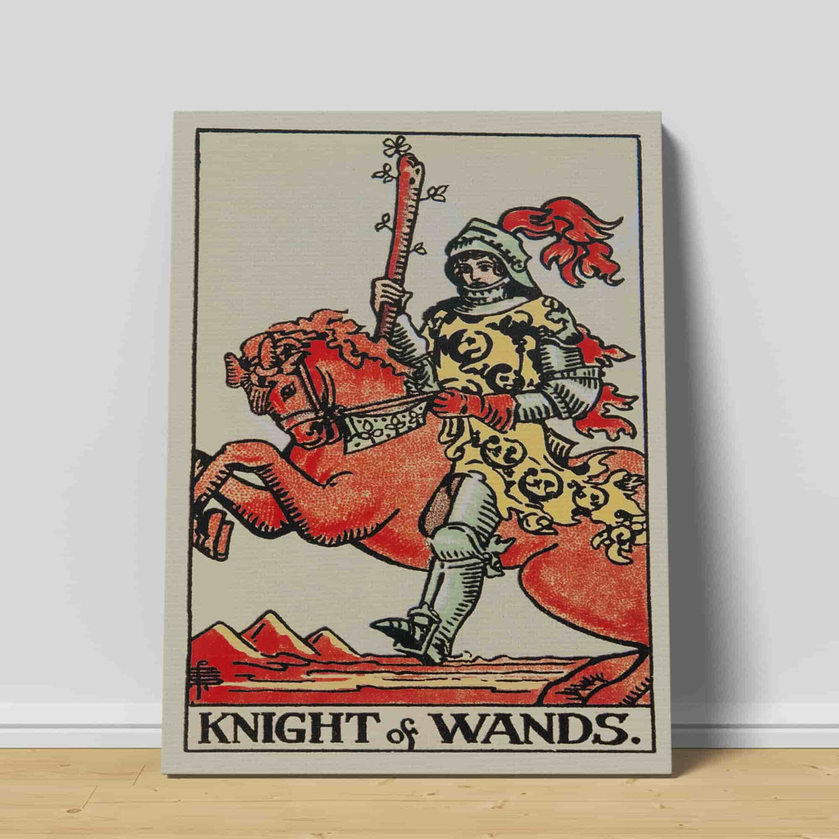Knight of Wands Tarot Card Art Print - Tarot Card Canvas Print Canada ...