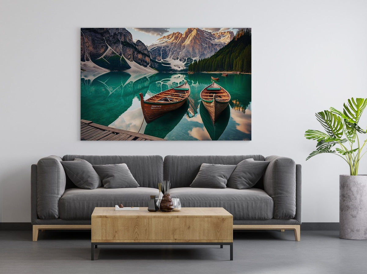 Mountain Water Canvas Print - Mountain Print Canvas Wall Art Canada ...