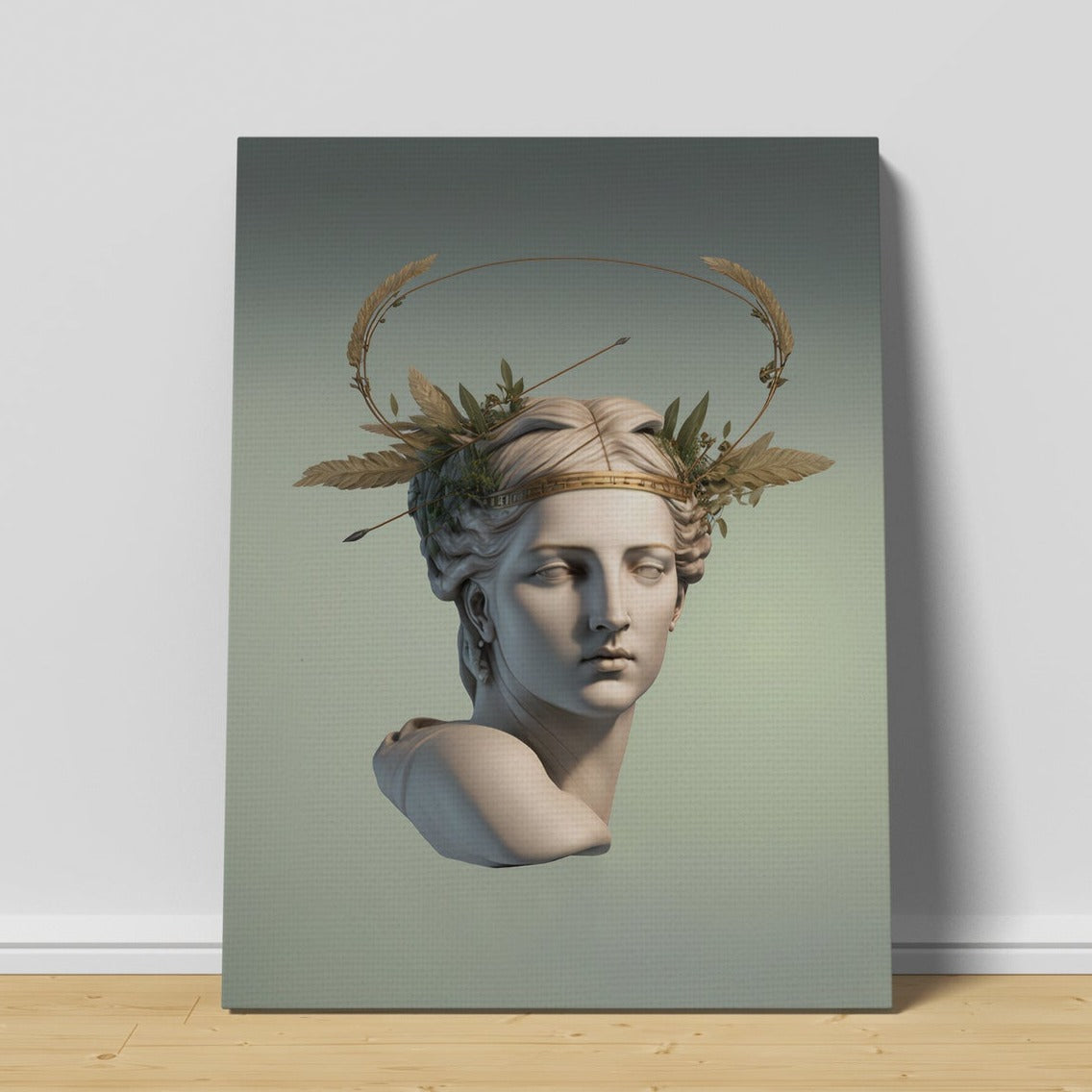 Mint Green Greek Statue Canvas Print - Greek Goddess Canvas Art Canada ...